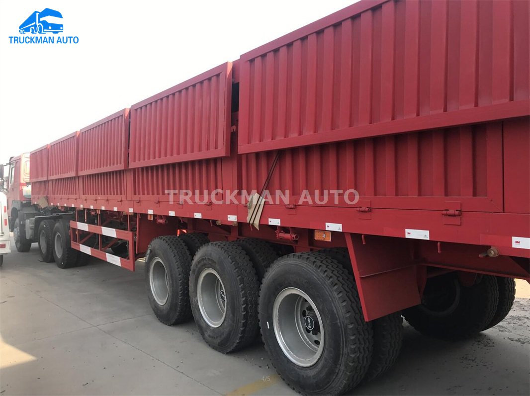SINOTRUK HOWO Tractor Truck and Side Wall Semi Trailer To Burundi