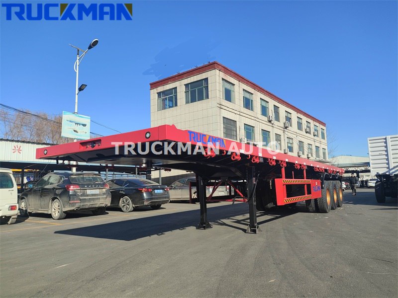 4 Unit 50 Tons Container Flatbed Trailer Has Been Loaded Into 2 pcs ...