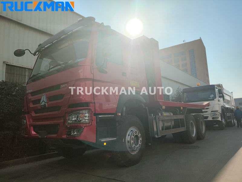 Durable 6x4 380HP SINOTRUK HOWO Flatbed Cargo Truck For Angola