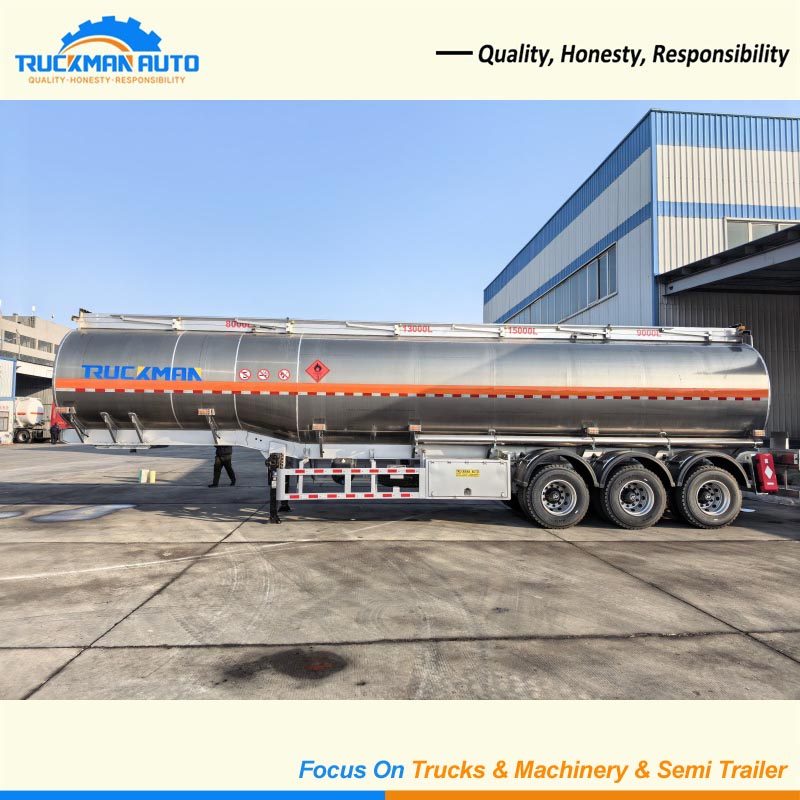 3 Axles 45000 Liters Aluminum Alloy Oil Trailer Fuel Trailer