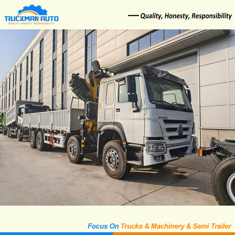 Factory Price SINOTRUK HOWO 8x4 371HP Lorry Truck With Crane