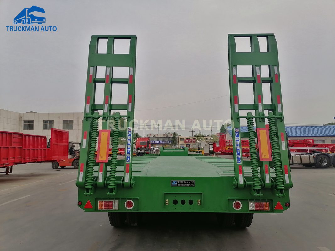 4 Axle 80 Tons Low Flatbed Trailer For Congo