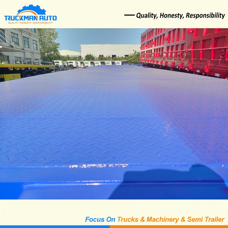 Factory 4 Axles 70 Tons Flat-bed Trailer For Bulk Goods Transportation