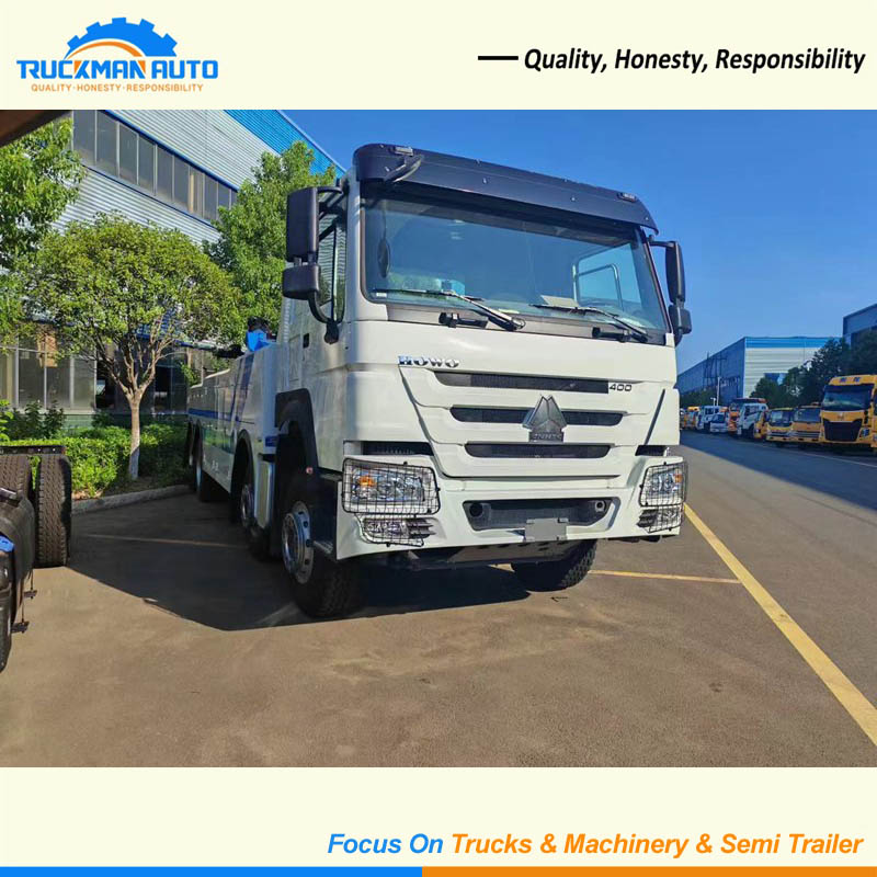SINOTRUK HOWO 12Wheels 400HP Wrecker Recovery Truck With Mounted Rotary ...