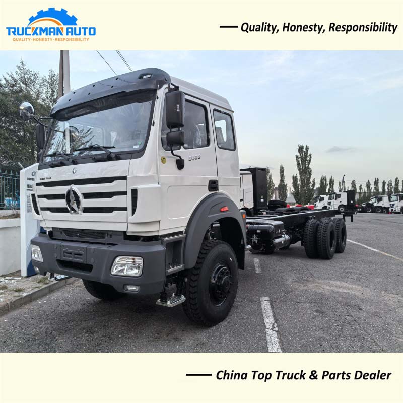 6x6 BEIBEN 380HP Cargo Truck Chassis For DRC